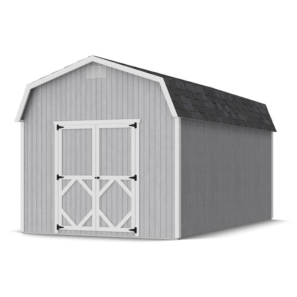 Little Cottage Co. Classic Gambrel 10 ft. x 18 ft. Outdoor Wood Storage ...