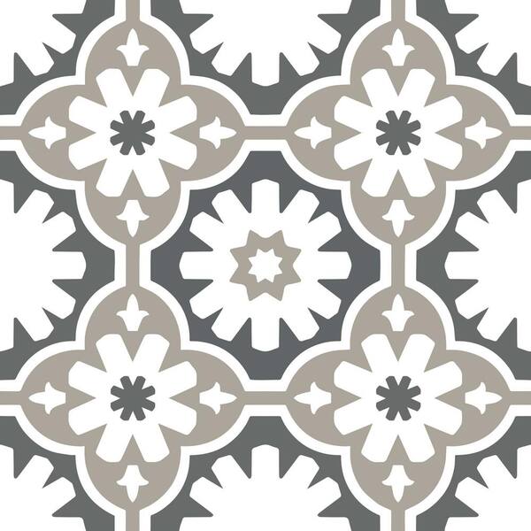 MI ALMA Grey B51 4 in. x 4 in. Vinyl Peel and Stick Tile (24-Tiles, 2. ...