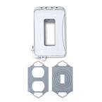 TAYMAC N3R Aluminum Gray 2-Gang Weatherproof Electrical Outlet Covers ...