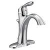 MOEN Eva Single Hole Single-Handle High-Arc Bathroom Faucet in Chrome ...