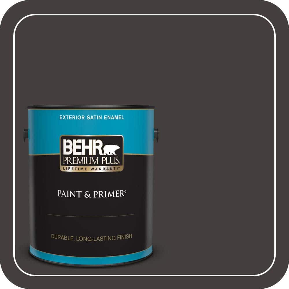 BEHR PREMIUM PLUS 1 gal. #MQ1-35 Off Broadway Satin Enamel Exterior ...
