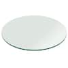 Fab Glass and Mirror 27 in. Clear Round Glass Table Top, 1/4 in ...
