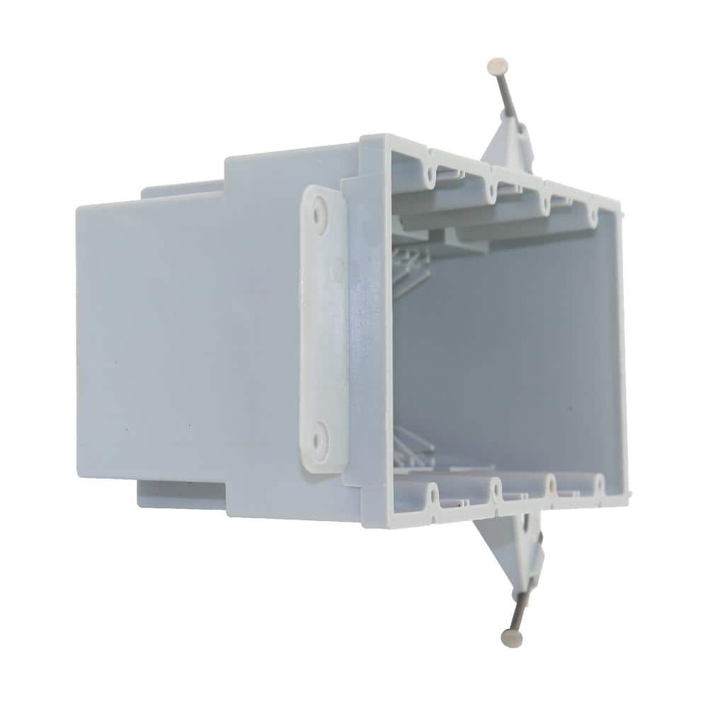 Cantex New Work 4-Gang 64 cu. in. Heavy Wall Nail-on Electrical Outlet ...