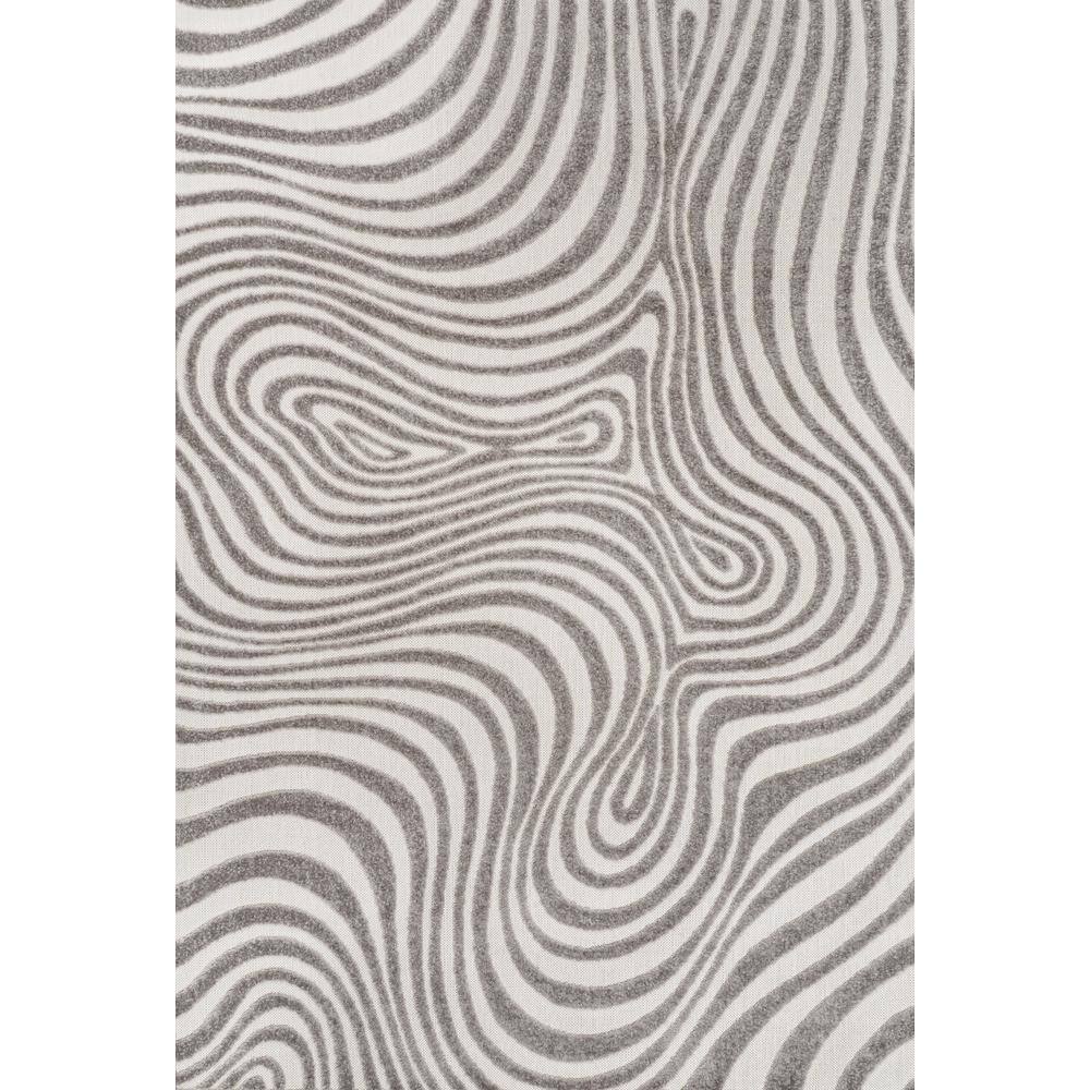 JONATHAN Y Maribo Abstract Groovy Striped Gray/Ivory 4 ft. x 6 ft. Area ...