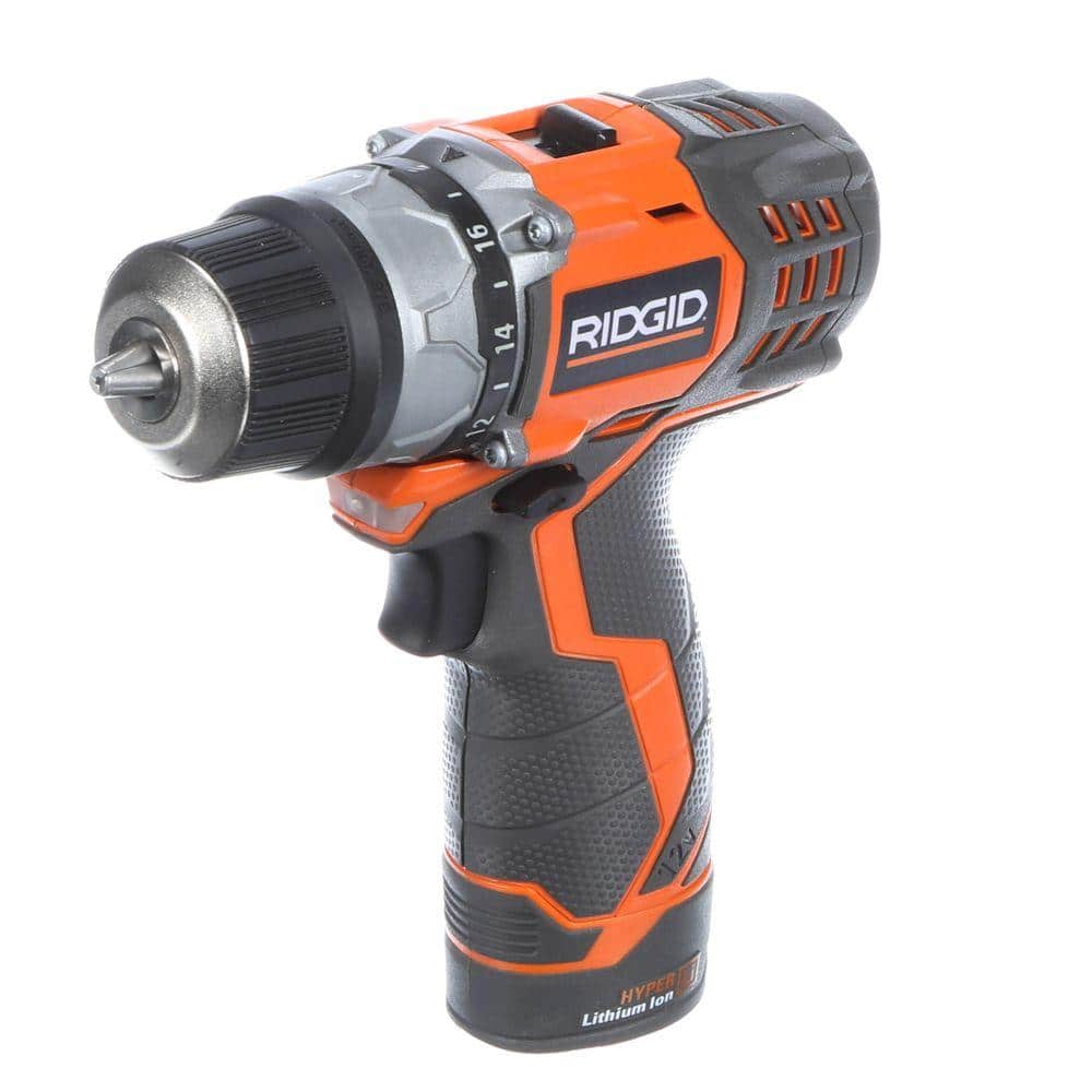 RIDGID Fuego 12-Volt 3/8 in. Cordless Hyper Lithium-Ion 2-Speed Drill ...