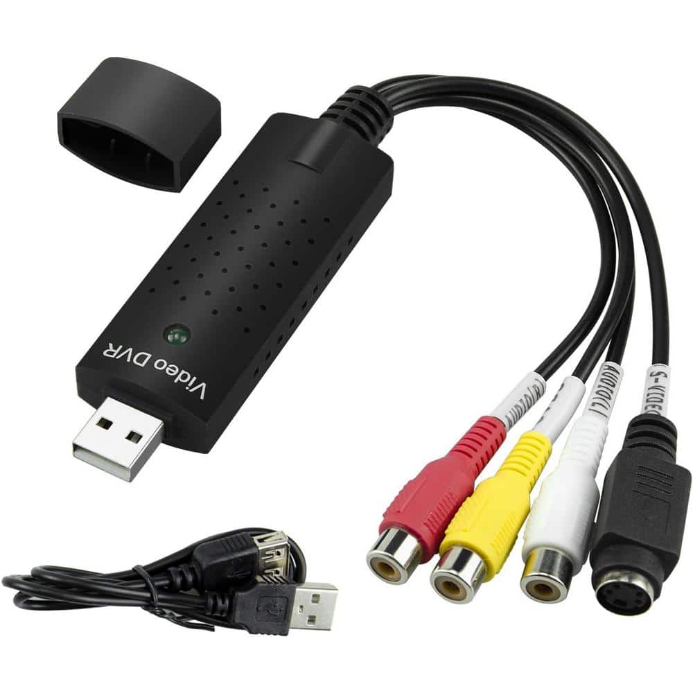 Lukyamzn Black USB 2.0 Audio/Video Converter - Video Capture Card VHS ...