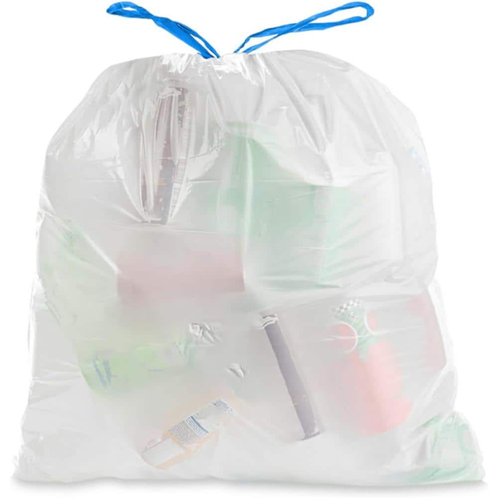 Ultrasac 8 Gal. 0.7 MIL White Drawstring Fresh Scented Trash Bags-22 in ...