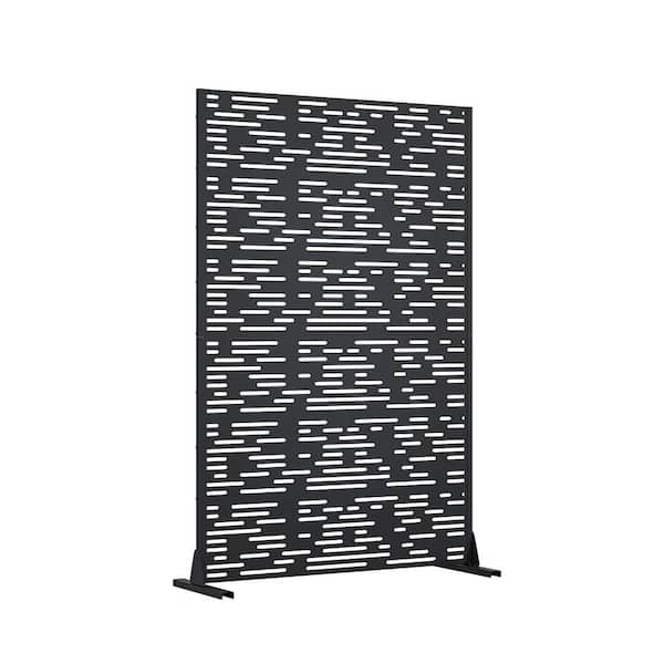 PexFix 72 in. x 47 in. Black Galvanized Steel Garden Fence HD0205 ...