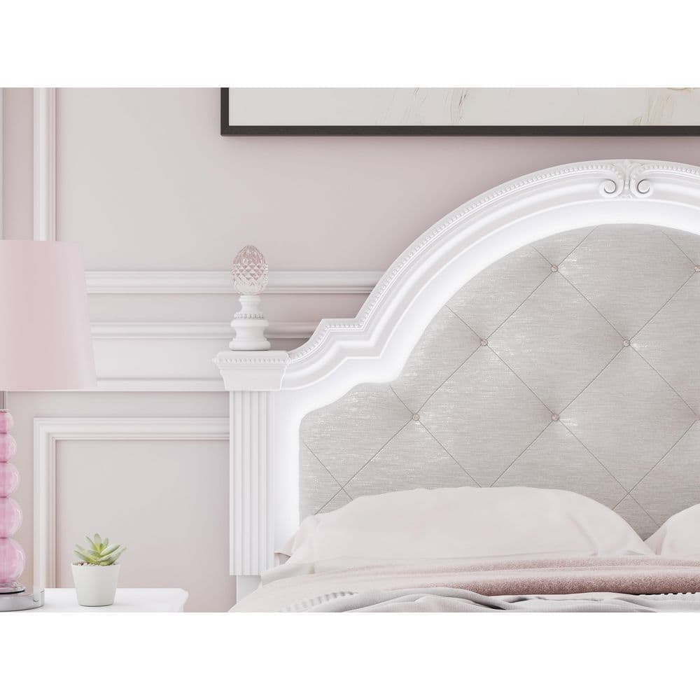 Signature DESIGN BY ASHLEY Trindura White Full Standard Upholstered ...
