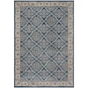 SAFAVIEH Brentwood Navy/Cream 6 ft. x 9 ft. Antique Floral Border Area ...