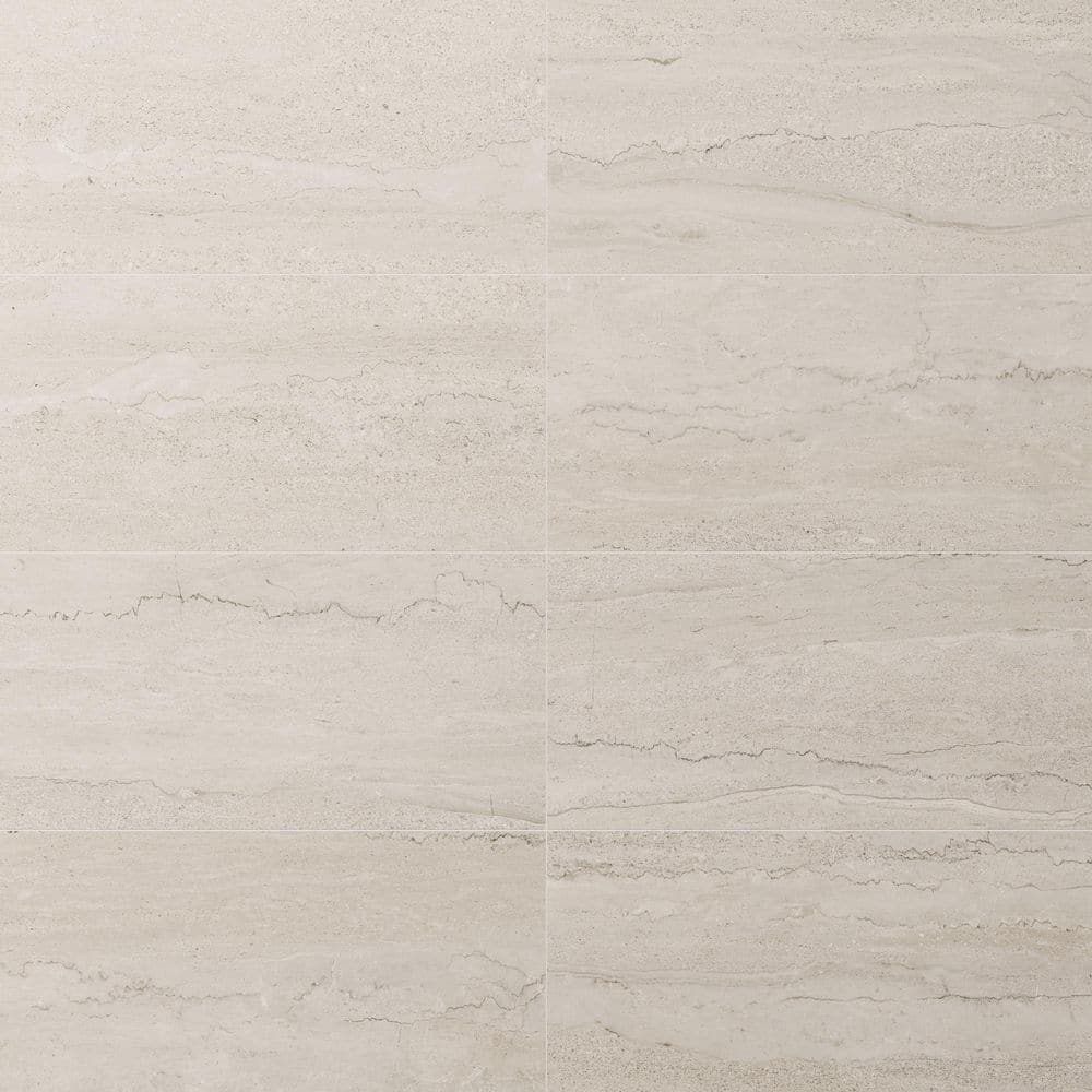 Ivy Hill Tile Ardino Gray 11.81 in. x 23.62 in. Limestone Look Matte ...