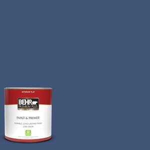 BEHR DYNASTY 1 qt. #600D-7 Daring Indigo Satin Enamel Interior Stain ...