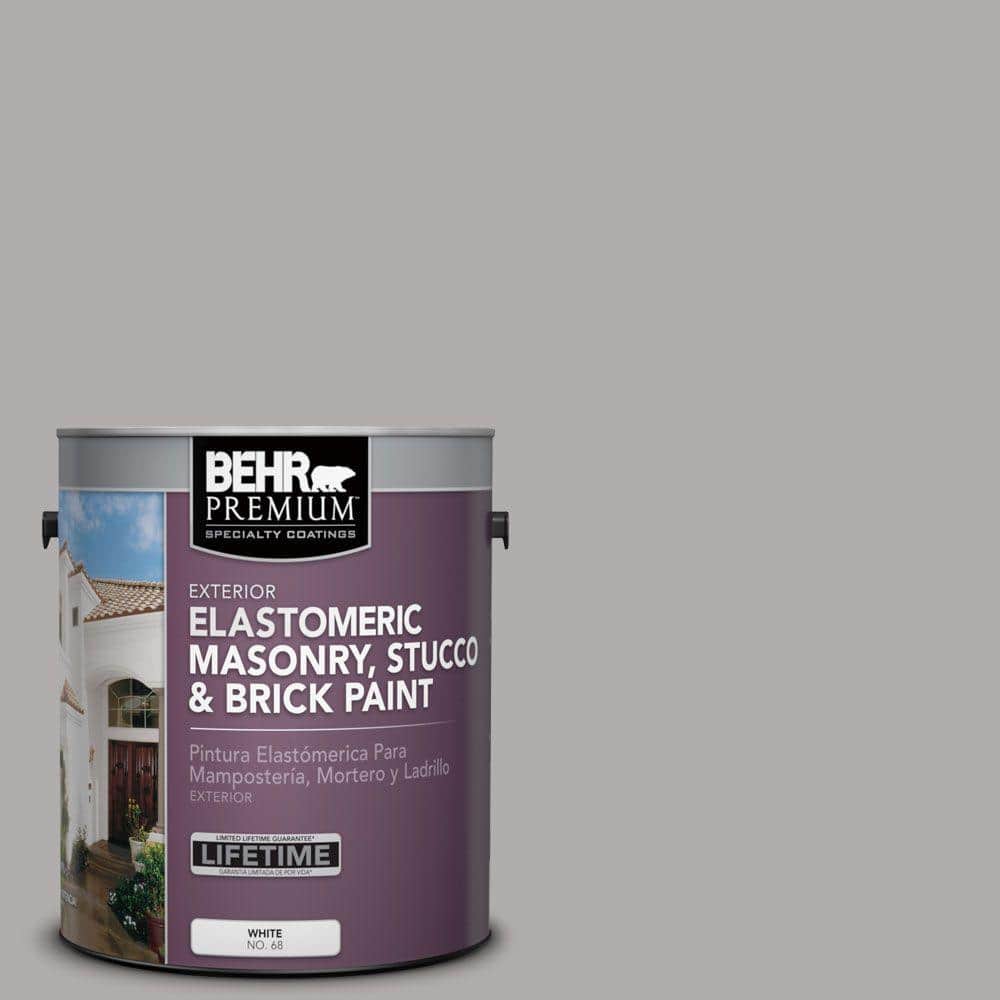BEHR PREMIUM 1 gal. #MS-81 Crater Gray Elastomeric Masonry, Stucco and ...
