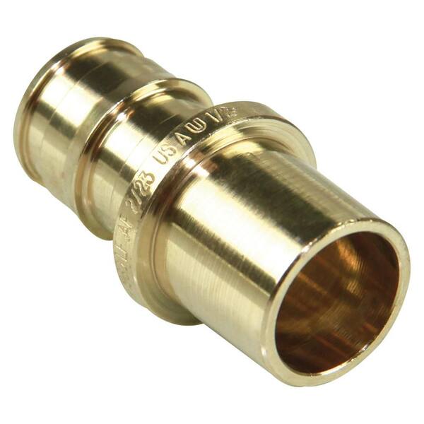 Uponor ProPEX 1/2 in. PEX-A Expansion Barb x 1/2 in. Copper Lead-Free Brass Male Sweat Fitting ...