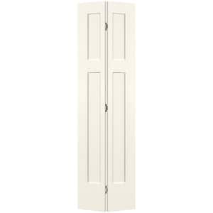 Masonite 24 in. x 80 in. 3-Panel Winslow Hollow Core Ivory Keys Molded ...