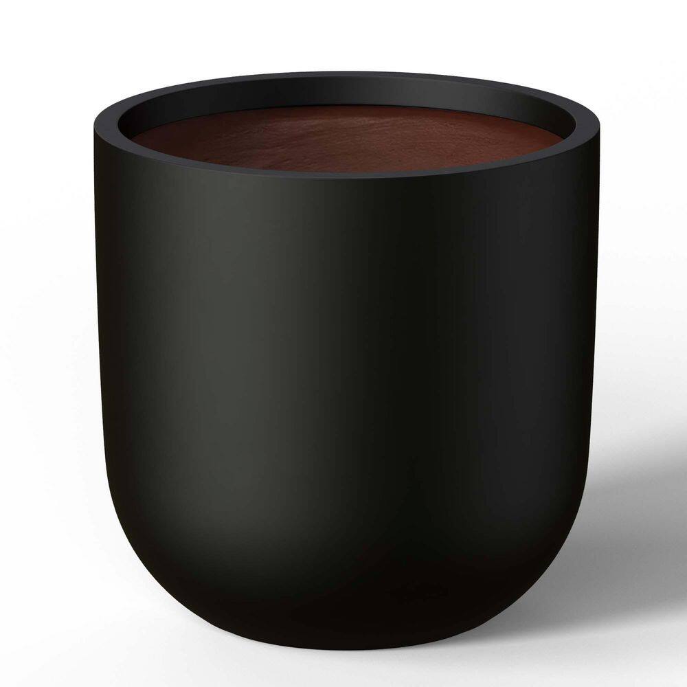 DurX-litecrete 16.5 in. Round Concrete Planter, Medium Cylinder Matte ...