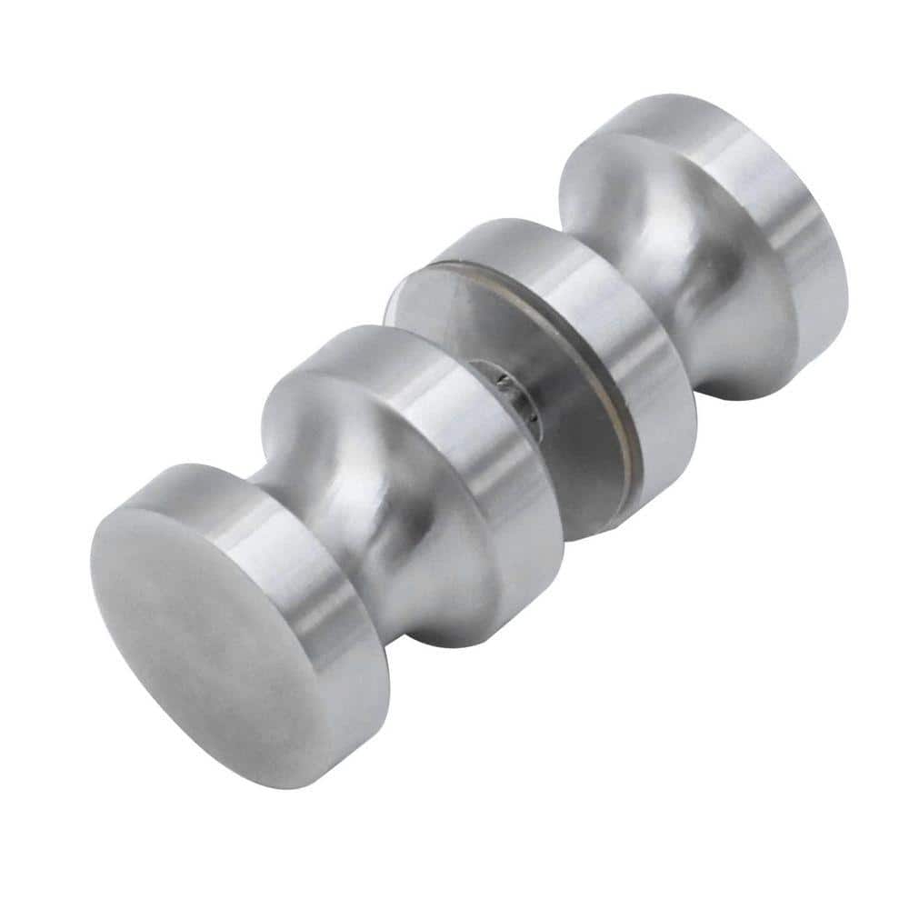 Reviews for 1.18 in. Shower Door Knob Double-Sided Pull Handle Brushed ...
