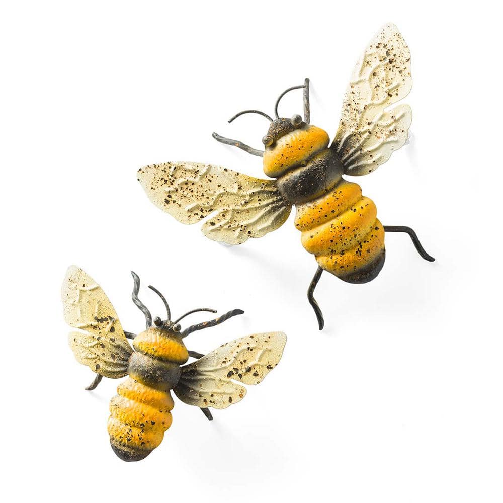 Evergreen Enterprises Rustic Metal Bees for Wall Hanging or Tabletop ...