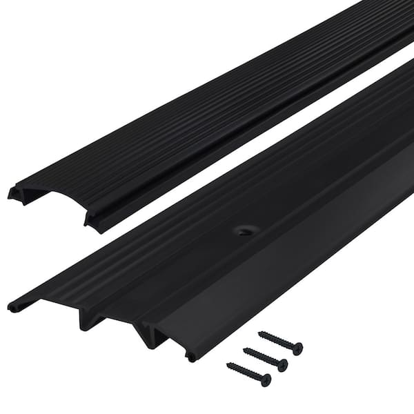 M-D Building Products 3.75 in. x 36 in. Black Aluminum and Vinyl Heavy ...