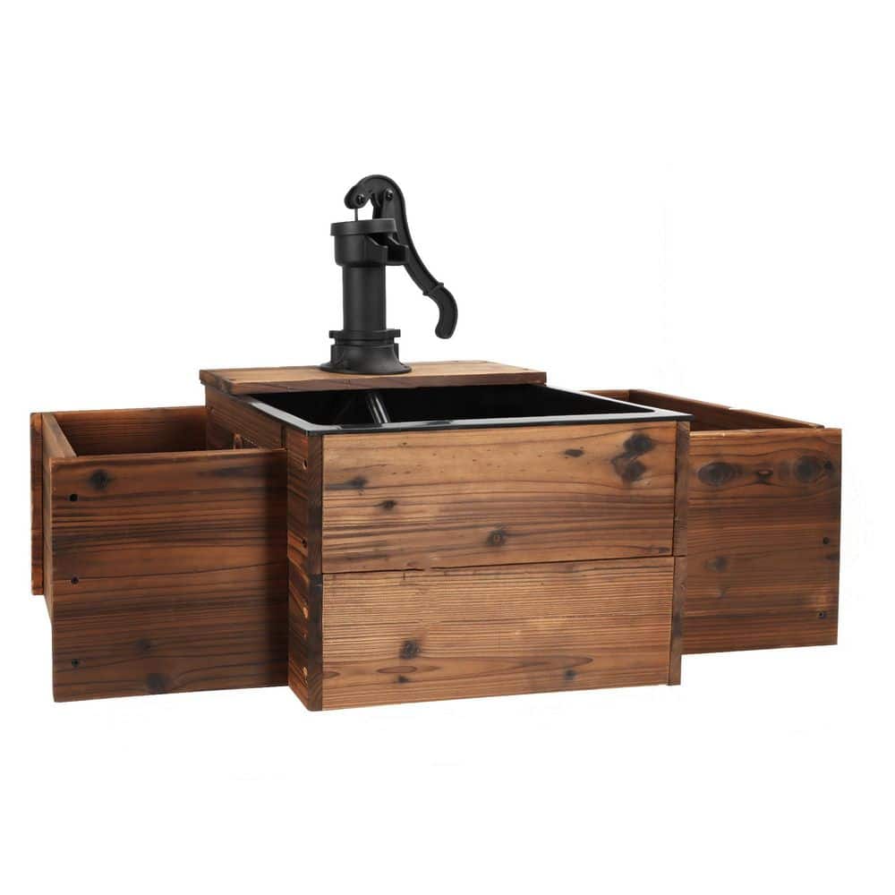 MOEPISY Outdoor Waterfall Fountain, Electric Decorative Hand Pump ...