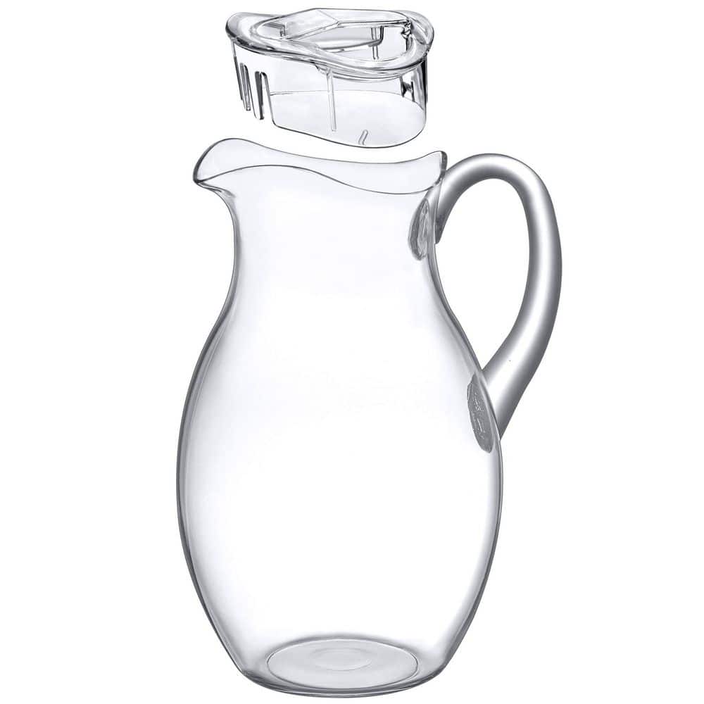 Numhew 96 fl. oz. Clear Plastic Pitcher, Clear Water Pitcher with Lid ...