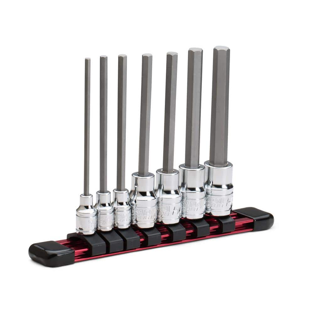 Capri Tools SAE Long Hex Bit Socket Set (7-Piece) 30500-7HSL - The Home ...