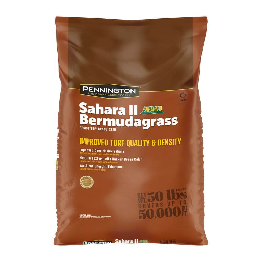Pennington Sahara II Bermudagrass 50 lbs. 50,000 sq. ft. Full Sun Grass ...