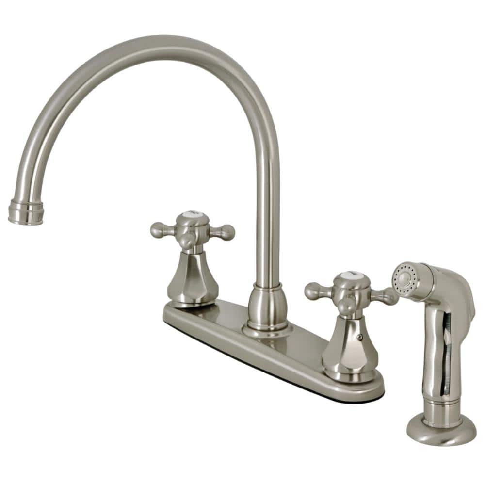 Kingston Brass Metropolitan Double Handle Deck Mount Standard Kitchen ...
