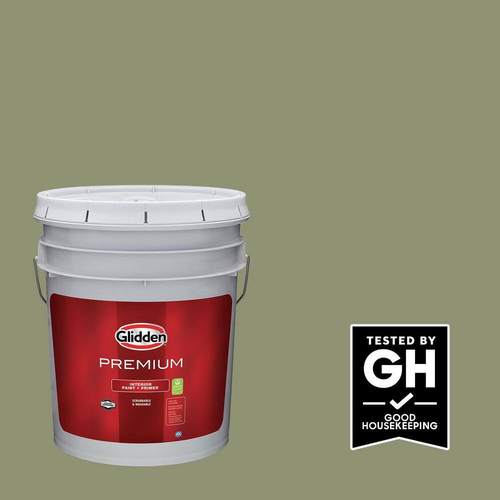 Glidden Premium 5 gal. PPG1125-5 Hemlock Semi-Gloss Interior Latex ...