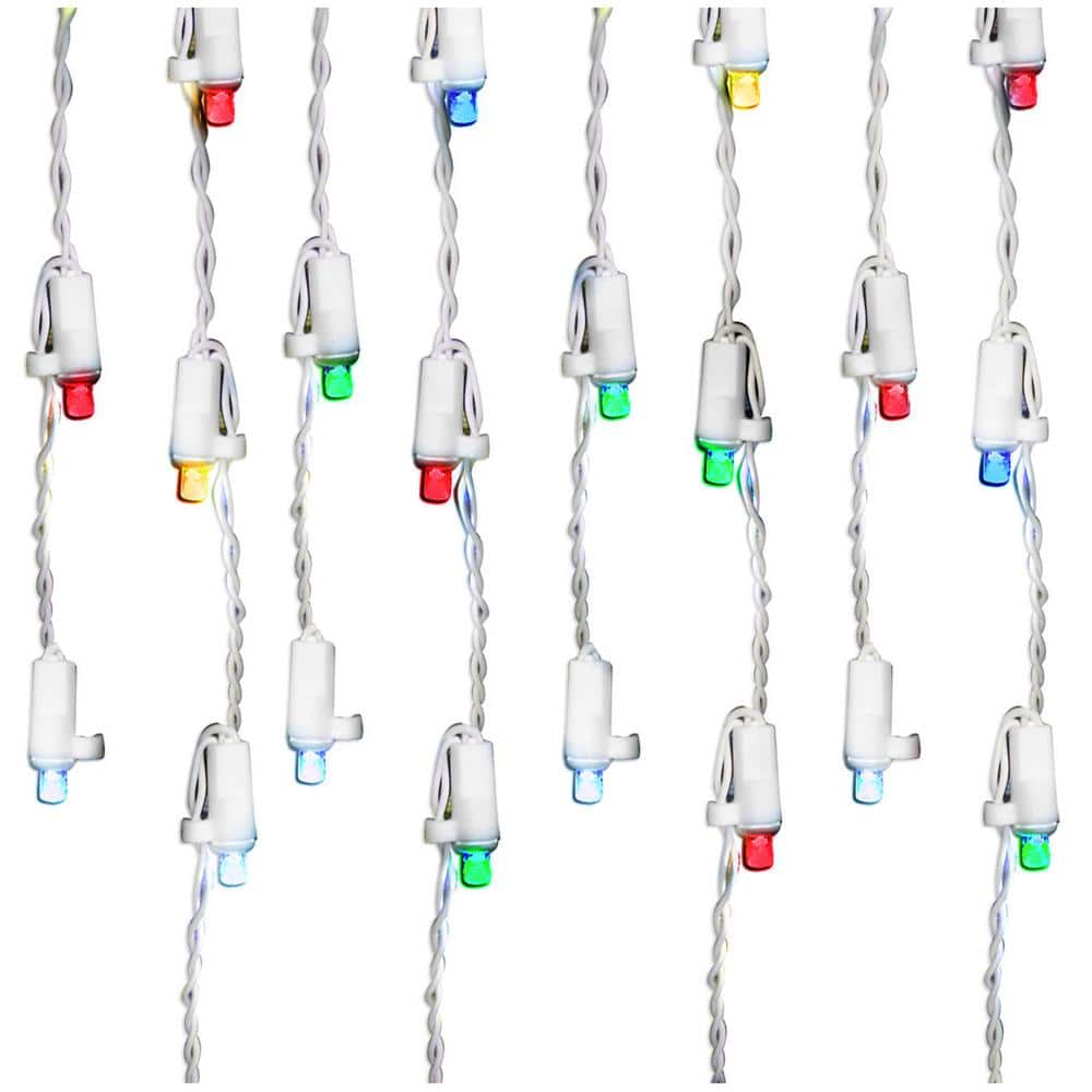 Brite Star 60-Light LED Multi-Color Twinkling Icicle Lights (Set of 2 ...