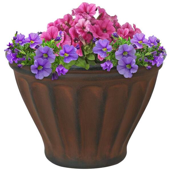 Reviews for Sunnydaze Decor 16 in. Rust Charlotte Poly Single Flower ...
