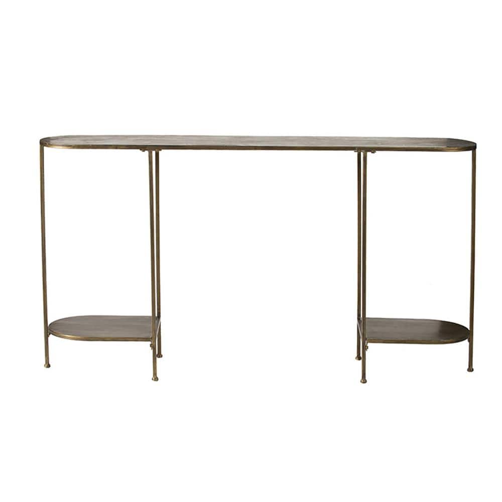 A & B Home 11.8 in. Bronze Rectangle Metal Console Table AV48146 - The ...