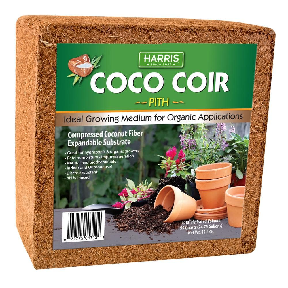 Harris 11 lb. Expanding Coco Coir Pith (Single Brick) COCO-11 - The ...