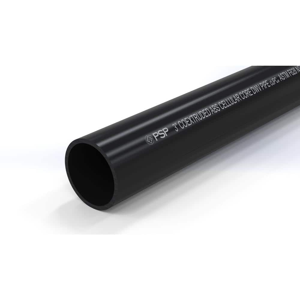 Plastic Services 3 in. x 10 ft. ABS DWV Pipe ABS10-3 - The Home Depot