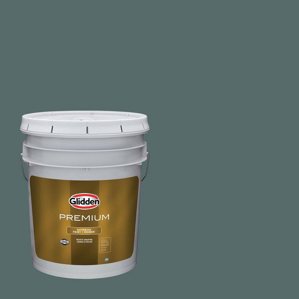 Glidden Premium 5 gal. PPG1145-6 Juniper Berry Flat Exterior Latex ...