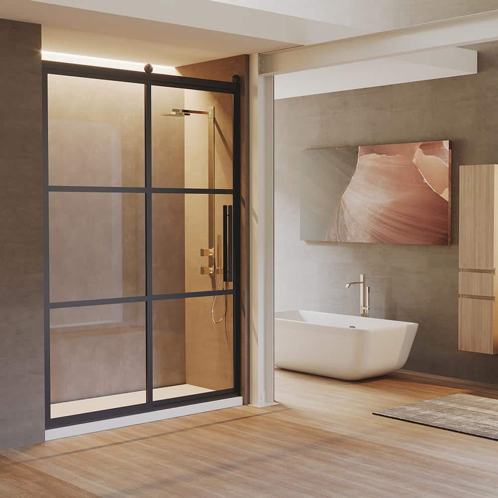 Coastal Shower Doors Eclipse 58 In X 76 In Framed Sliding Shower Door