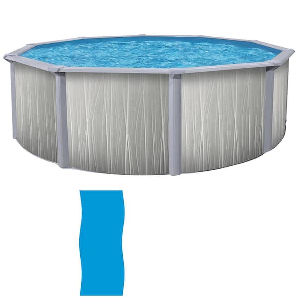 AQUARIAN Marion 21 ft. Round 52 in. deep Hard Sided Starter Pool ...
