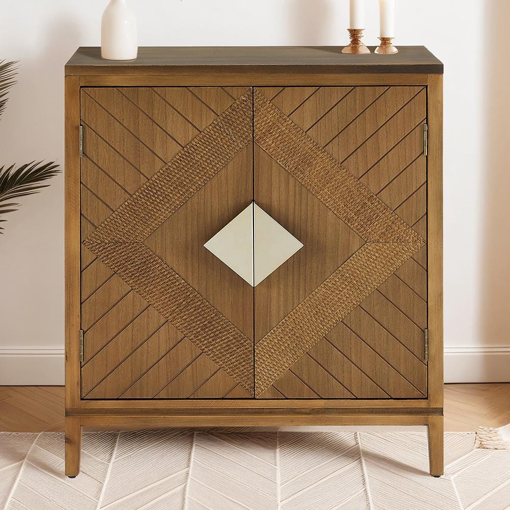 Art Leon RUSTIC Walnut MDF TOP 28 in. Buffet Sideboard SB018-1-WA-W ...