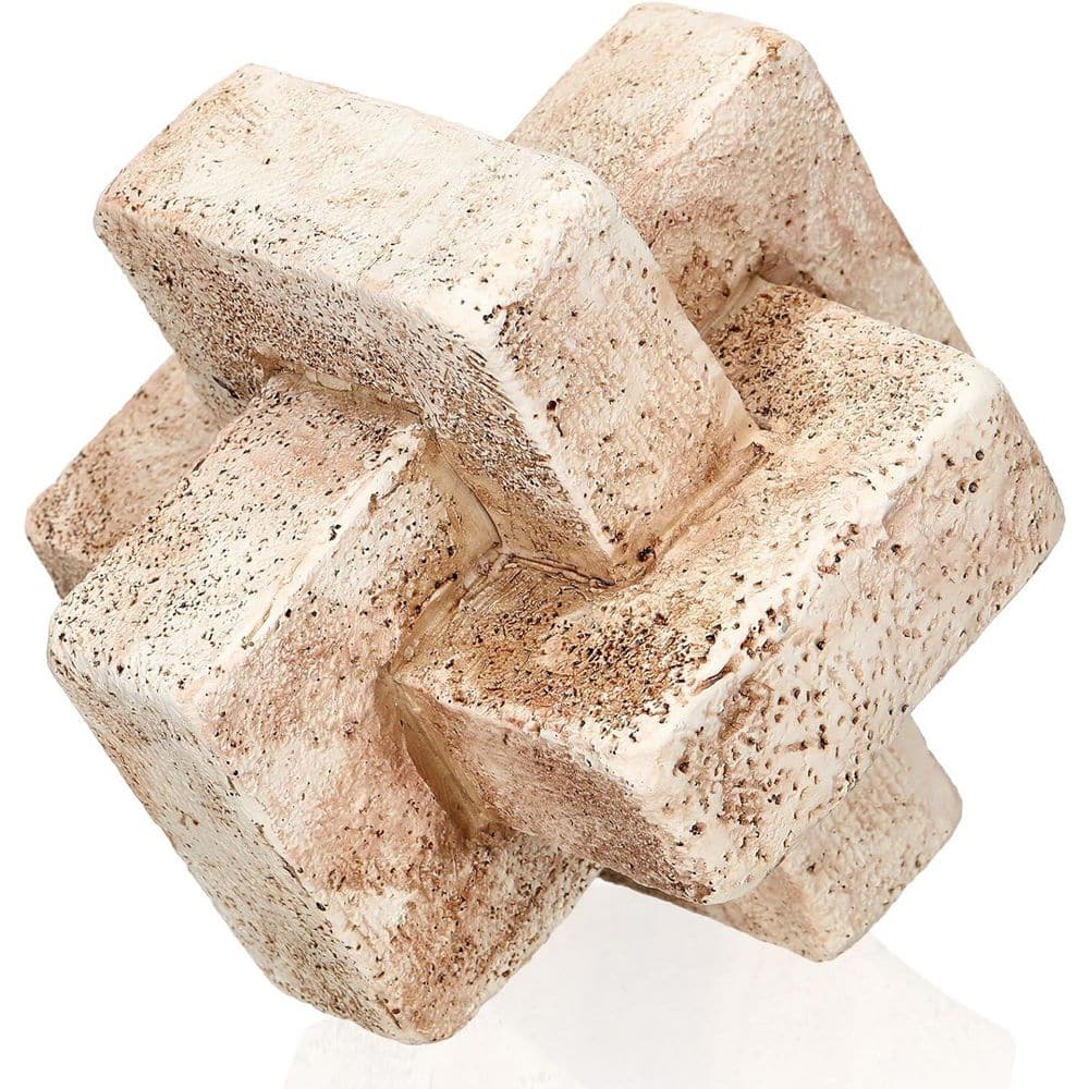 3 Link Knot Natural Brown 5 in. x 5 in. Resin Chain Link Sculpture ...