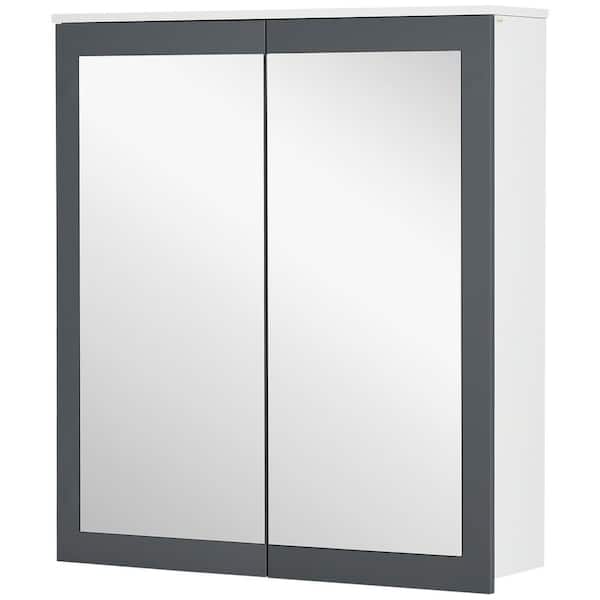 Tileon 27.20 in. W x 29.70 in. H Rectangular MDF Medicine Cabinet with ...