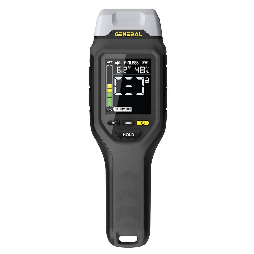 General Tools 2-in-1 Pin and Pinless Moisture Meter with Backlit ...