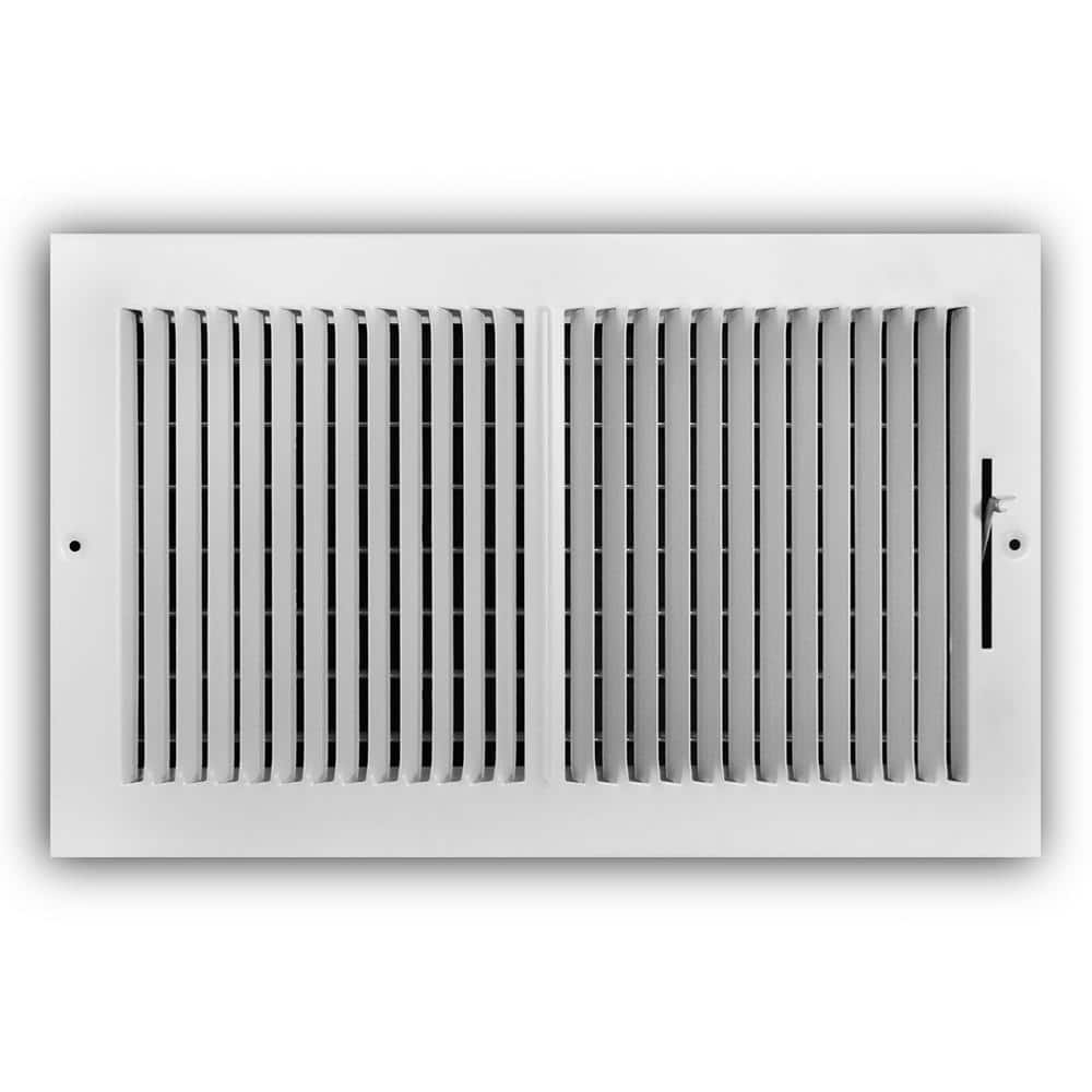 Everbilt 14 in. x 8 in. 2-Way Steel Wall/Ceiling Register in White ...