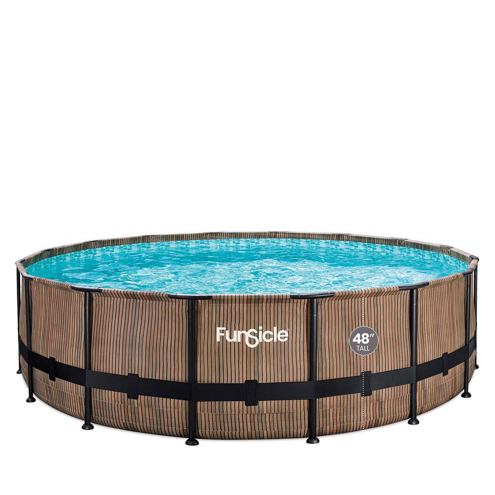 Reviews for Funsicle 16 ft. Round 48 in. Deep Metal Frame Above Ground ...