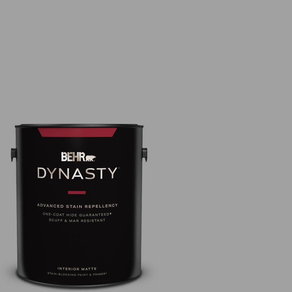 BEHR DYNASTY 1 gal. #PPU26-06 Elemental Gray Matte Interior Stain ...