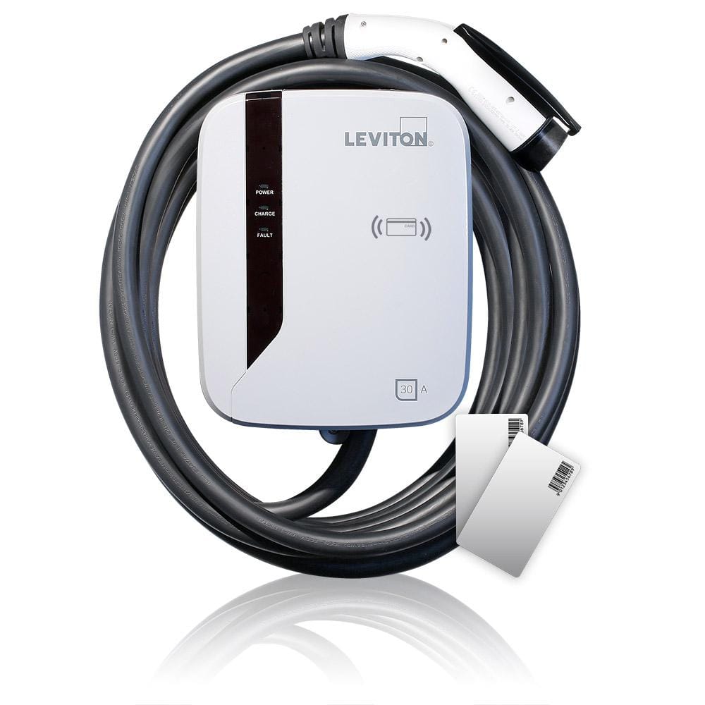 Leviton Level 2 Electric Vehicle Charging Station with RFID, 30 Amp ...