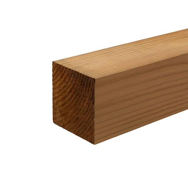 4 in x 4 in x 8 ft. Redwood Timber Appearance Grade Cedar Board Non ...