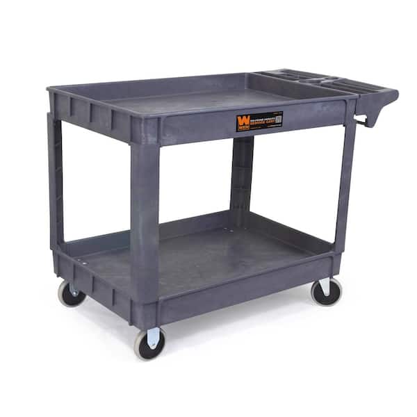 WEN 25.5 in. x 46 in. 500 lbs. Capacity Extra-Wide Service Utility Cart ...