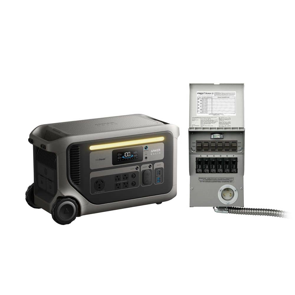 Anker SOLIX F3000 3600-Watt Output Push Button Start Battery Generator ...