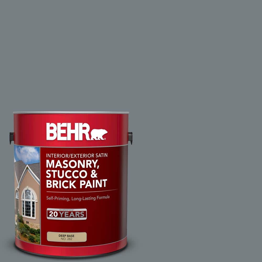 BEHR 1 gal. #N450-5 Intergalactic Satin Interior/Exterior Masonry ...