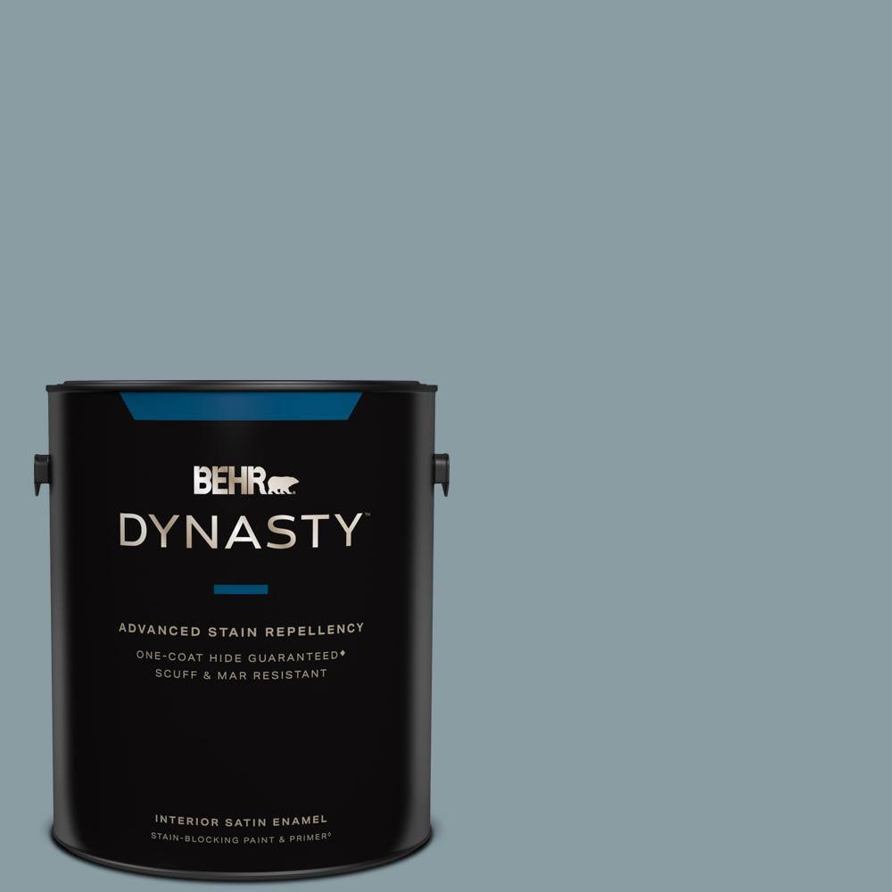 BEHR DYNASTY 1 gal. #540F-4 Shale Gray Satin Enamel Interior Stain ...